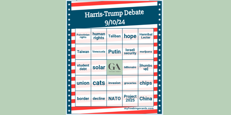 Watch Tuesday's Harris-Trump debate – with this bingo card.
